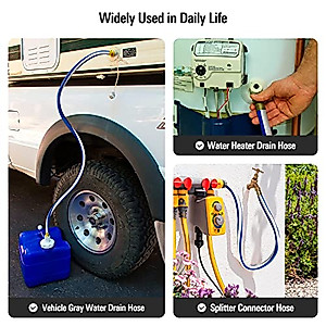 Solution4Patio Garden Short Hose 3/4 in. x 3 ft. Both Female Ends, Solid Brass Fittings, Connecting Hose for Hose Reel Lead-in, Water Softener, Dehumidifier, RV, Rain Barrels, Water Heater, H164A17