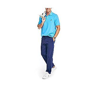 Nautica Men's Sustainably Crafted Classic Fit Deck Polo,Azure Blue,XL