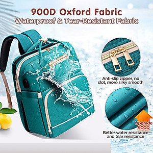 Gimars Diaper Bag Backpack, 5 in 1 Large Baby Bag, Waterproof Baby Diaper Bags for Travel with Insulated Milk Bottle Pocket, Large Capacity and Stroller Straps,Green