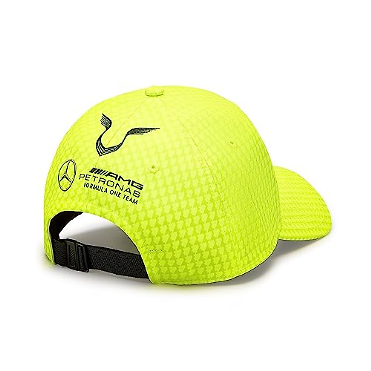 Mercedes AMG Petronas Formula One Team - 2023 Lewis Hamilton Driver Hat - Neon Yellow - Unisex - Size: One Size
