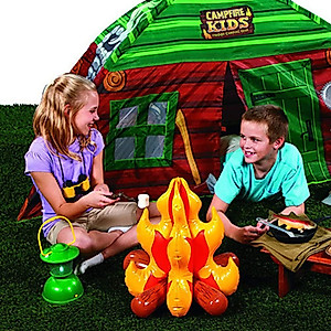 Toyvian Inflatable Campfire Camping Prop, Camping Party Campfire Party Scene Decoration 18 inches Vivid Blow up Campfire for Indoor Camping Sleepovers Scene Settings