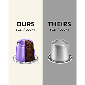 ROSSO CAFFE Espresso Capsules for Nespresso Machines - 120 Coffee Pods Intense Value Pack - Premium Aluminium Capsules - Strong and Bold Dark Roast