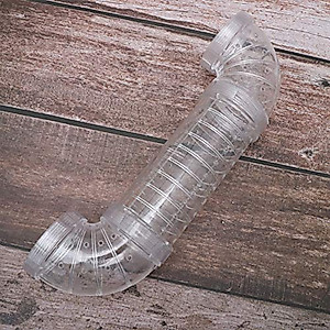 Hamster Tube Hamster Tubes Hamster Tunnels Transparent Curved Pipe Small Animals Pet Cage DIY Tunnel Excercise Toy for Mouse Gerbil Chinchilla Squirrel