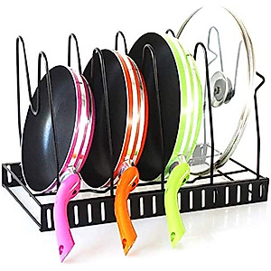Pan Pot Clips Multi Double Layers Household Kitchen Door Back Iron Storage Rack Pan Lids Holders Nail Pot Lid Rack Storage Lid And Spoon Rack-Wall Mount Pot Lid Holder