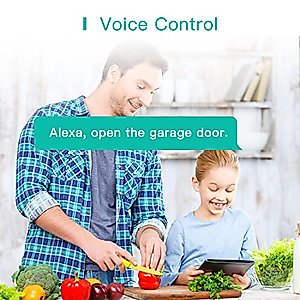 Lomota Smart WiFi Garage Door Opener Remote, Tuya Smart Life APP Control, Work with Alexa and Google Assistant, No Hub Needed
