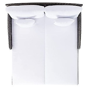 Safavieh Outdoor Collection Cadeo Grey Brown/White Cushion Daybed PAT7500C