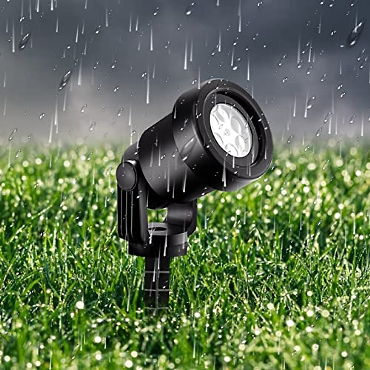eletecpro Christmas Projector Lights Outdoor, IP44 Waterproof White Snow LED Snowflake Projector Lights Christmas Snowfall Lights, Upgrade 180° Rotating Holiday Lights