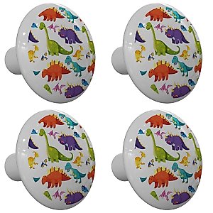 Gotham Decor Set of 4 Surprised Dinosaur Drawer Knobs