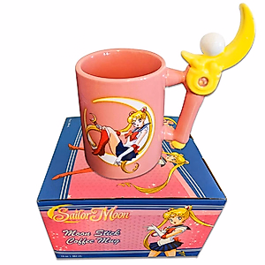 JUST FUNKY Sailor Moon Coffee Mug | 3D Molded Pink colored Ceramic Coffee Mug | Set of 1 | Anime Mug| Sailor Moon Mug |Kitchen Stuff | 13Oz Coffee Mug