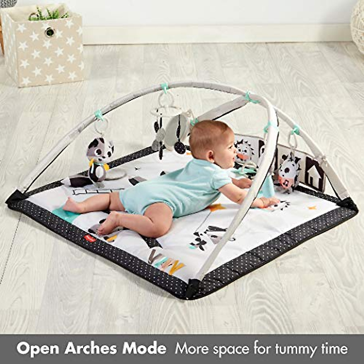 Tiny Love Black & White Gymini Infant Activity Play Mat With-Book, Magical Tales, Deluxe, 1