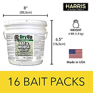 Dry-Up Mouse and Rat Killer, 4oz Mini Bait Bags (16-Pack)