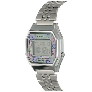 Casio LA680WA-2C Women's Vintage Floral Dial Alarm Chronograph Digital Watch