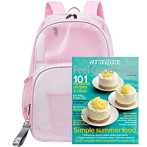 mygreen Clear Transparent PVC School Backpack, Heavy Duty Clear Backpack for Work, Security, Sporting Events (Pink, Large)