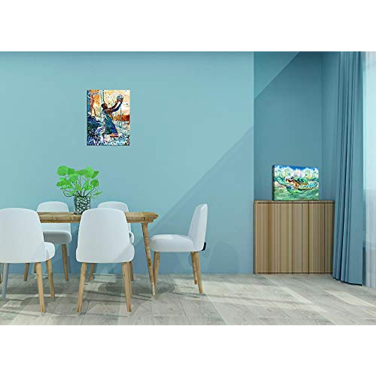 Kobe Bryant Wall Art Basketball Player Canvas Wall Art Painting Sports Posters Artwork Home Decor for Basketball Fan Memorabilia Gifts Living Room Bedroom Boy Girl Gifts Decoration Wall Art