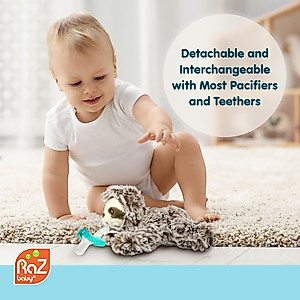 Sophie La Girafe Razbuddy Holder w/Removable JollyPop Baby Pacifier - 0M+ - Bpa Free - Pacifier Made in USA - Sophie The Giraffe - RaZbaby - Vulli