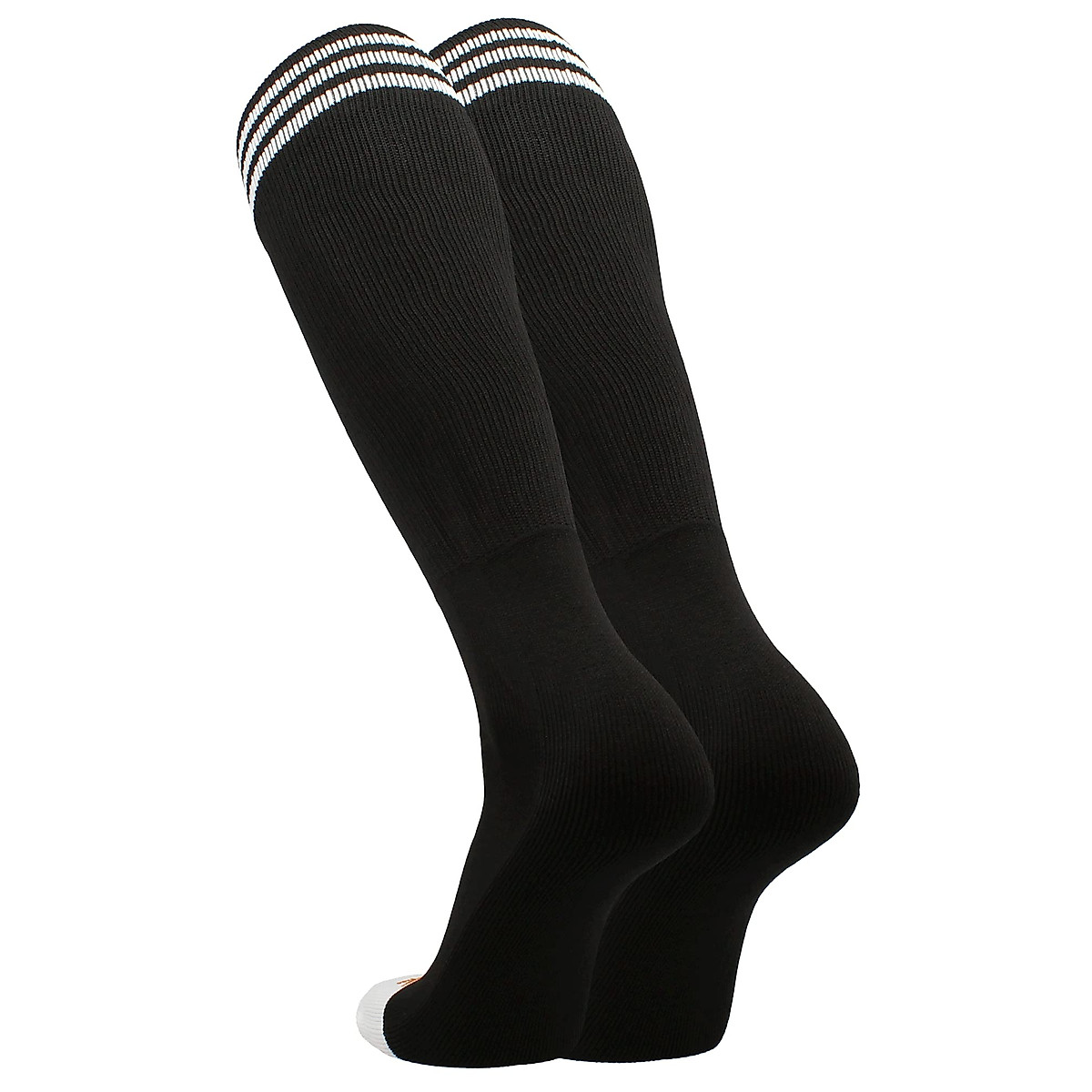 TCK Prosport Striped Tube Socks (Black/White, X-Small)