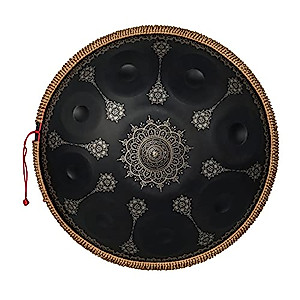 BaiTTang Handpan Rope Braid Rattan Rope Surround Decoration, Apply to 21Inch -25Inch Handpan Steel Drum, Pure Handmade, Protection Buffer, Eliminate Noise ( Color : Black )