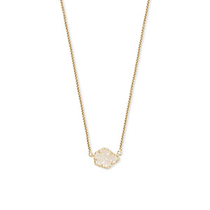 Kendra Scott Tess Pendant Necklace for Women, Fashion Jewelry, Gold-Plated, Iridescent Drusy