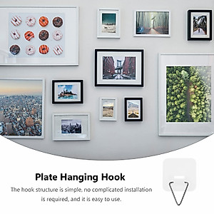 DOITOOL Plastic Display Stands 100pcs Hook up Dishes Hanger Plastic Vertical Plate Hanger