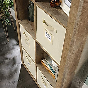 Sauder Stow-Away 8-Cube Organizer, L: 30.91" x W: 15.39" x H: 57.87", Lintel Oak Finish