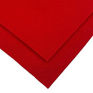 Ice Fabrics Craft Felt Fabric by The Yard - 72" Wide & 1.6mm Thick Acrylic Felt - Soft and Durable Red Fabric for DIY Arts & Crafts, Decorations and More - 1 Yard Red
