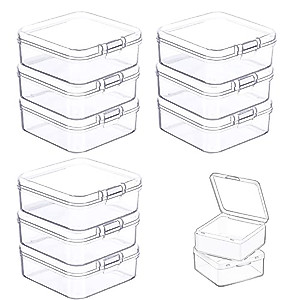 KRISMYA Plastic Clear Small containers,30 Pcs Mini Beads Storage Containers Box Plastic Storage Cases Transparent Boxes with Hinged Lid for Storage of Small Items, Crafts, Jewelry, Hardware