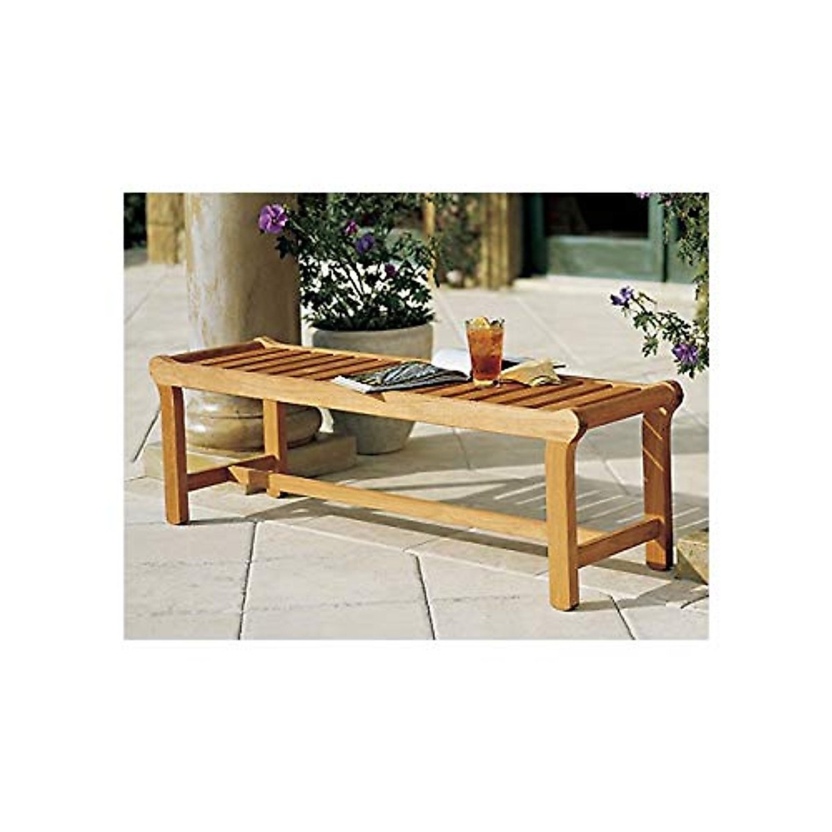 TeakFurnitureOutlet Revni 55" Backless Bench A-Grade Teak Luxurious Outdoor Garden Patio