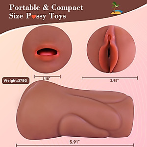Sexy Slave Sex Toys Male Pocket Pussies Sex Toy - Trio Pack of 3 Mouth Sex Doll, Vagina Blowjob Male Masturbator, Anal Flesh Light, Silicone Stroker for Mens Pleasure, Consoladores Sex Toys for Men