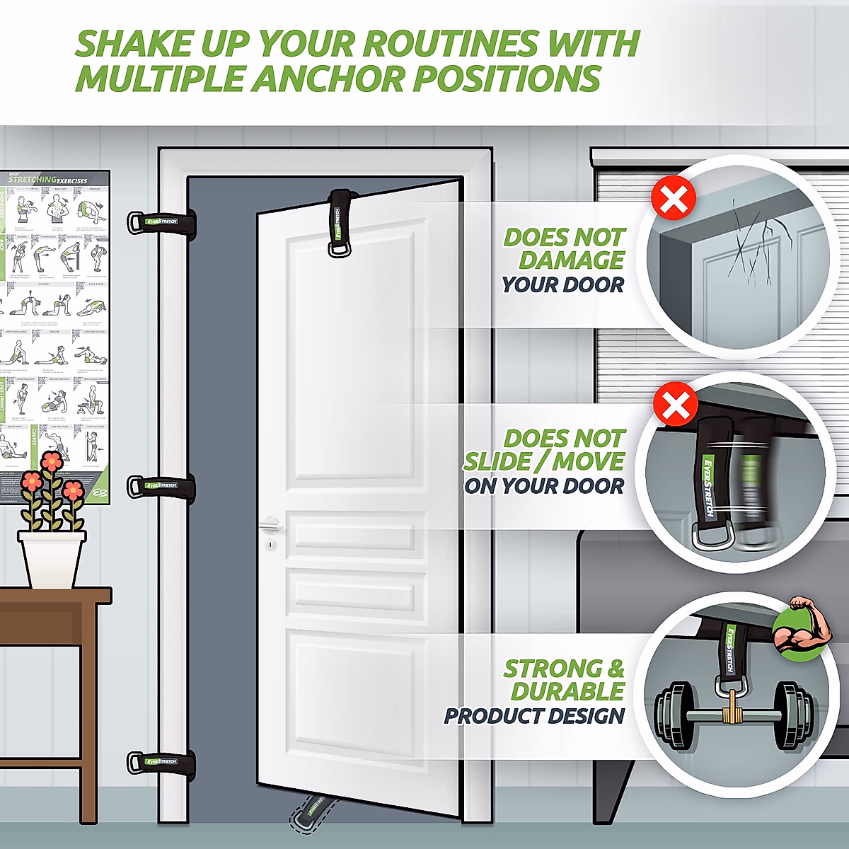 EverStretch Leg Stretcher LITE: Get Flexible with Over The Door Flexibility Trainer | Stretching Equipment for Ballet, Dance, Martial Arts, Cheerleading & Gymnastics | Your Portable Split Machine