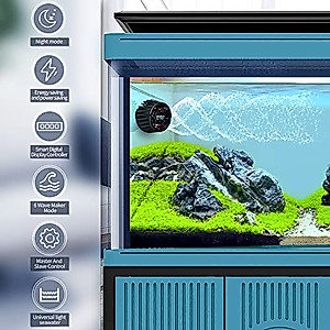 Aquarium Wave Maker With Controller, 3400 GPH DC Circulation Pump, Ultra-Quiet Fish Tank Powerhead for 60-120 Gal Freshwater Saltwater Tank