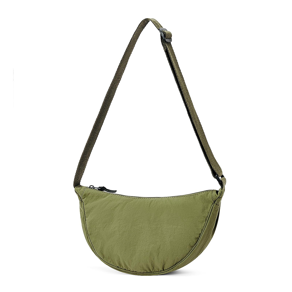 WESTBRONCO Crescent Bag Crossbody Bags for Women Trendy Small Nylon Fanny Pack Sling Hobo Bag Soft Casual, Green