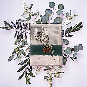 Kainonnan 3 Rolls Chiffon Ribbon Handmade Fringe Ribbon 1.5" x 7Yd Ribbon for Gift Wrapping Wedding Invitations Wedding Bouquets Decor (Green)