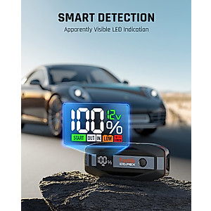 Fanttik T8 APEX 2000 Amp Jump Starter, 20000mAh Car Battery Pack for Up to 8.5L Gasoline and 6L Diesel Engines with LED Display, 65W PD Fast Charger, 12V Safe Lithium Jump Starter Deluxe Package