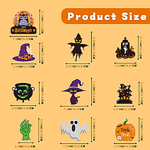 Yoqipati 50Pcs Halloween Ceiling Decorations Hanging Swirls Foil Streamers Ghost Pumpkin Witches Foil Ceiling Streamers for Halloween Party Decorations