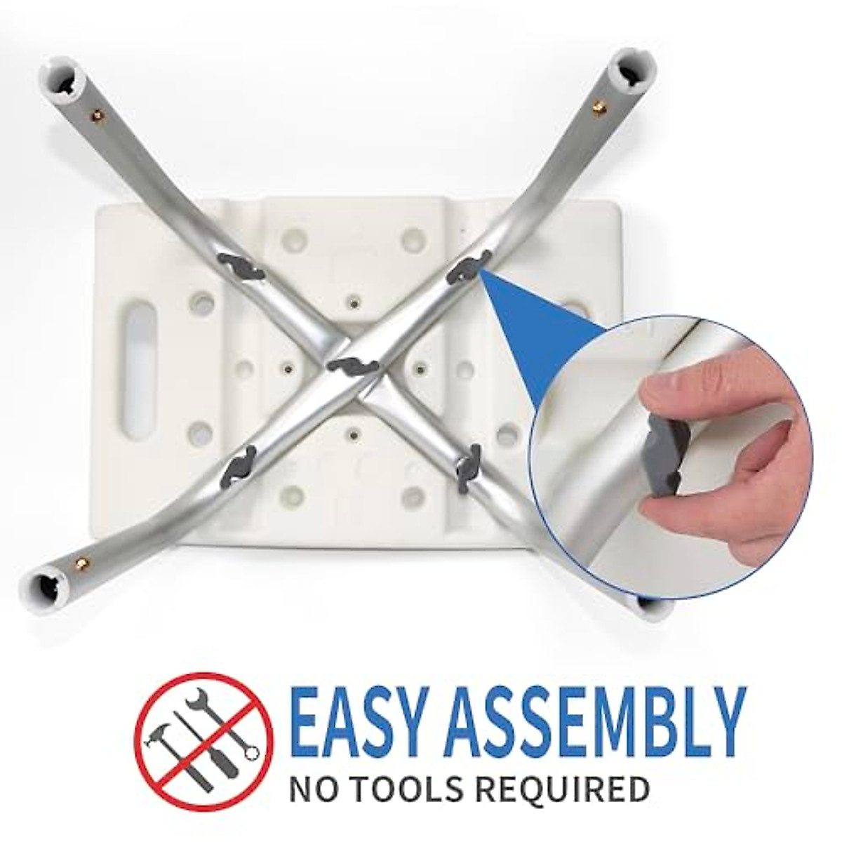 DEZOON Shower Chair for Elderly-with Shower Handle-Shower Seat for Inside Shower Tool-Free Shower Stool Small with 6 Adjustable Heights Bathtub Chairs for Disabled,Seniors