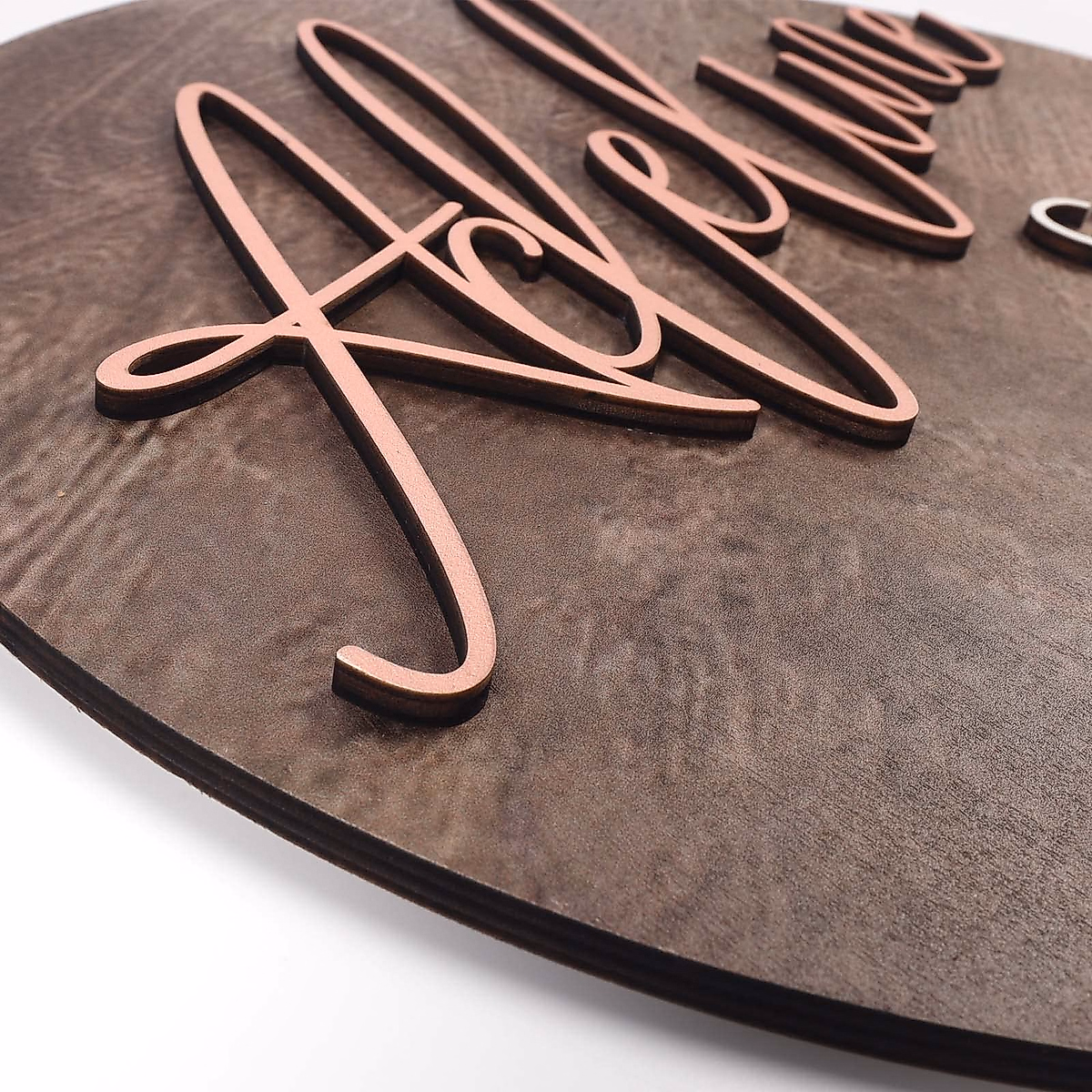 Personalized Wooden Wall Plaque, Custom Round Nursery Name Sign, 8" 12" 18" 20" 24" 30" 3D Wall Art for Children & Kids Rooms, Baby Shower, Wood Family Name Sign Home & Bedroom Decor