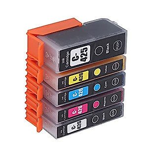 Hilitand Multi Colors Inkjet Cartridge ABS Housing Printer Ink Cartridges Smoothly Ink Output Inkjet Cartridge for Printer Part Replacement (BK BK C M Y 5 Colors)