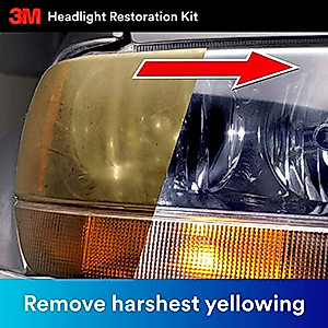 3M Headlight Restoration Kit, Heavy Duty 2-Pack, Easy Heavy Duty Car Headlight Restoration System, Headlight Cleaner and Restorer, Use With A Household Drill