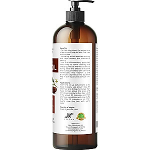 velona Jojoba Oil USDA Certified Organic - 16 fl oz (With Pump) | 100% Pure and Natural | Golden, Unrefined, Cold Pressed, Hexane Free