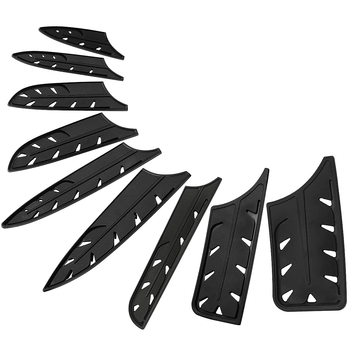XYJ 9pcs Plastic Knife Covers or Sleeves,Knives Edge Guard or Case,Universal Sheath,Blade Guards Protector for Paring Utility Santoku Nakiri Bread Carving Chef Cleaver, Kitchen Knife Cover or Sleeve