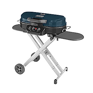 Coleman RoadTrip 285 Portable Stand-Up Propane Grill with 3 Adjustable Burners & Instastart Ignition, 20,000 BTUs of Power for Outdoor Cooking