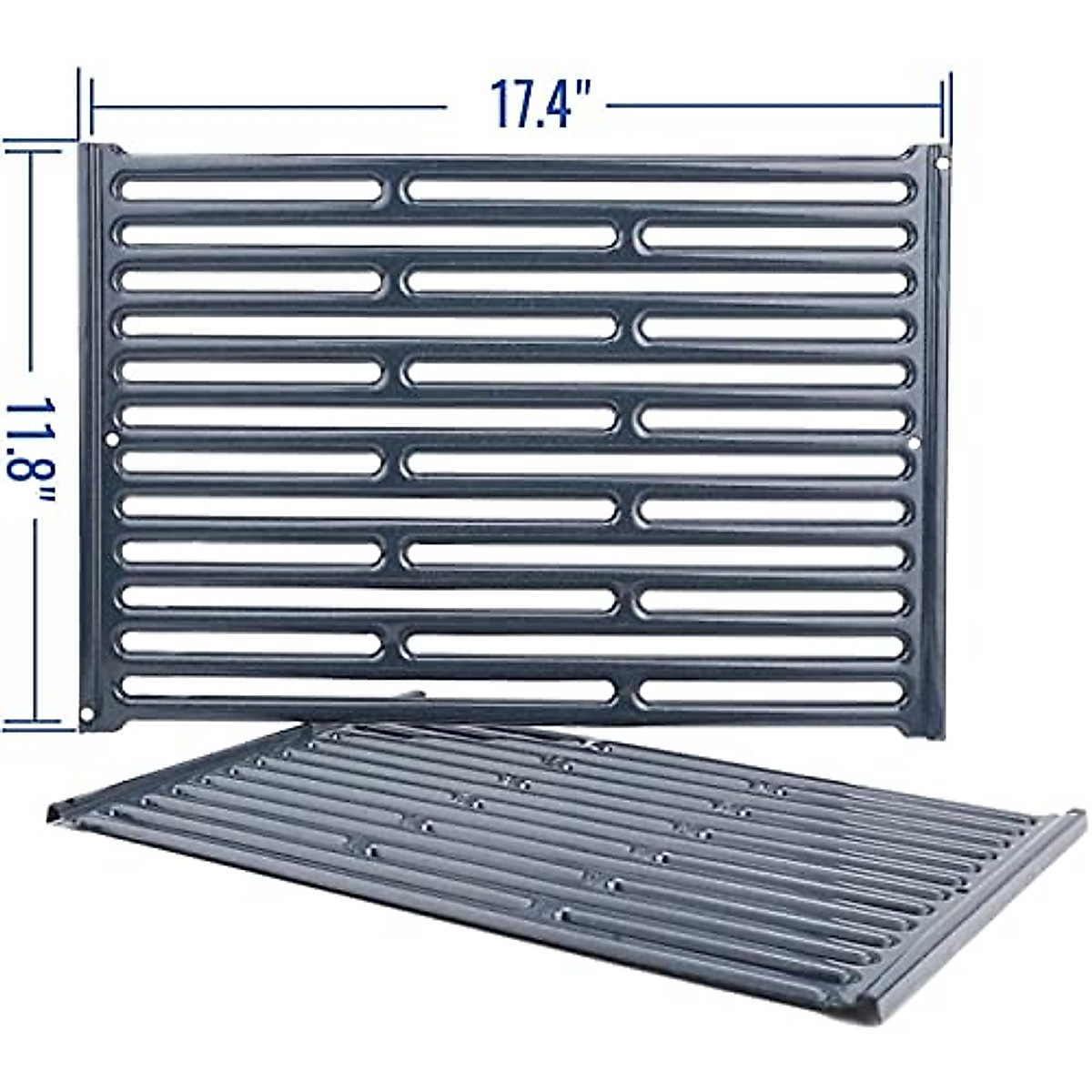 SHINESTAR Porcelain-Enameled Grates Replacement for Weber Spirit 300 Series, E-310/330, Genesis Silver/Gold B & C, 17.4 x 11.8 Inch, 2-Pack
