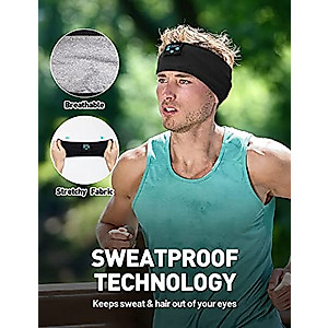 Sleep Headphones Headband, Voerou Wireless Headband Headphones Sports Sweatband with Ultra-Thin HD Stereo Speakers for Sleeping,Workout,Jogging,Yoga,Insomnia,Travel,Meditation