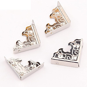 Table Corner Protection,Furniture Corner Guard,24 Pcs Desk Edge Safety Bumpers Iron Edge Cover Antique Furniture Corner Edge Guards,Jewelry Boxe