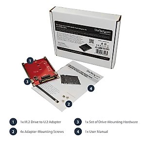 StarTech.com M.2. PCI-e NVMe to U.2 (SFF-8639) Adapter - Not Compatible with SATA Drives or SAS Controllers - For M.2 PCIe NVMe SSDs - PCIe M.2 Drive to U.2 Host Adapter - M2 SSD Converter, TAA