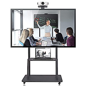 Suptek Mobile TV Cart Floor Stand for 40-100 inch TVs and LED LCD Screens Max 900x600 VESA Large Base Height Adjustable (ML1800B)