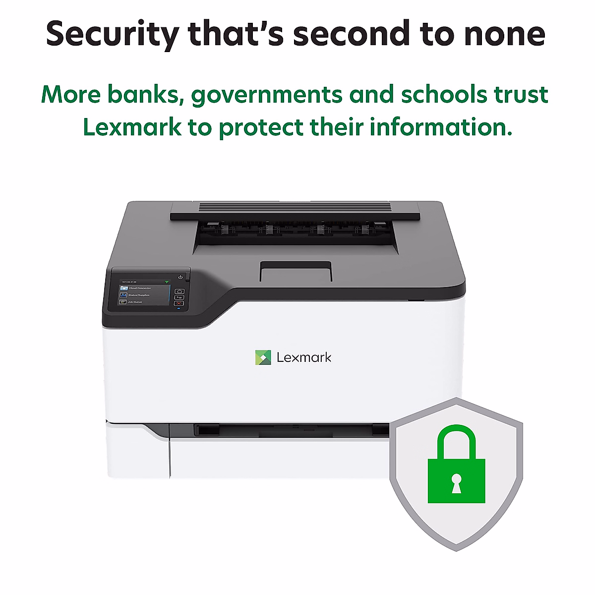 Lexmark C3426dw Color Laser Printer with Interactive Touch Screen, Full-Spectrum Security and Print Speed up to 26 ppm (40N9310),White,Small