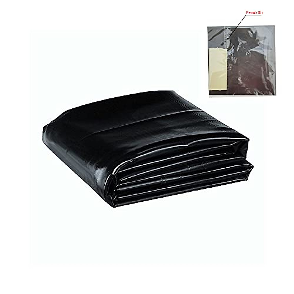 TECHTONGDA HDPE Pond Liner Black 20x20ft Flexible Water Garden Fish Pond Liner Elasticity