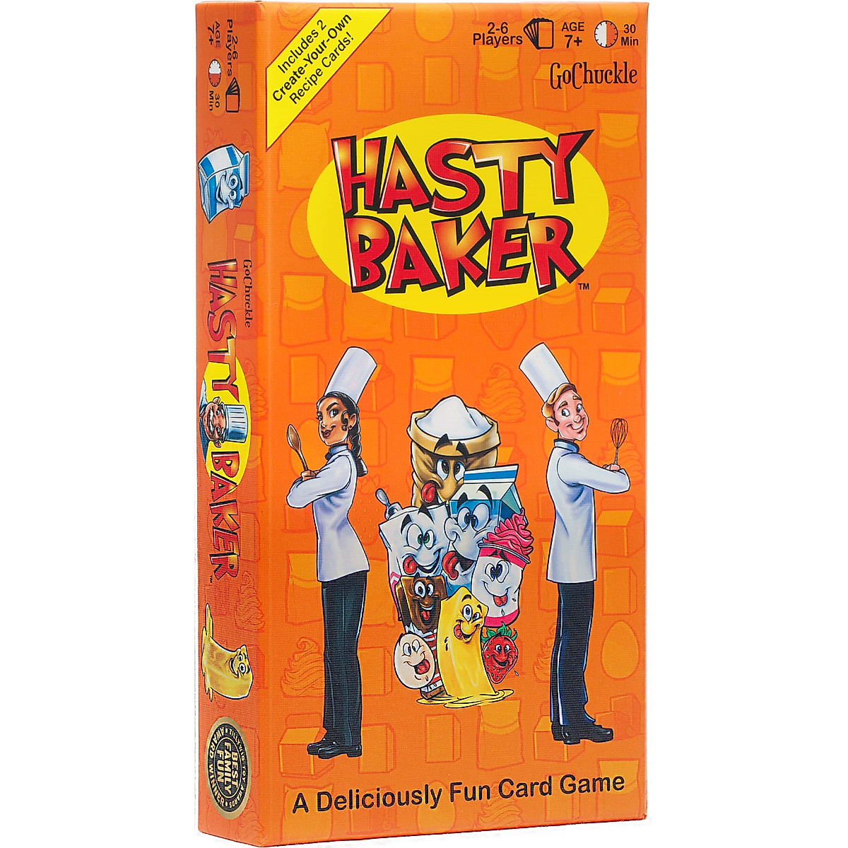 Hasty Baker Family Card Game - A Race to Collect Ingredients and Complete Recipes, for Families, Adults, Kids, Ages 7+, 2-6 Players, by GoChuckle