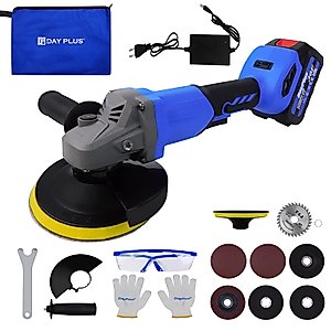 Cordless Grinder,21V Lightweight Angle Grinder Set with 3.0Ah Lithium-ion Battery,Charger,10000 RPM Brushless Motor,4-1/2'' Blade, Electric Brake, 2-Position Handle,Grinder Tool Kit for Metal Wood